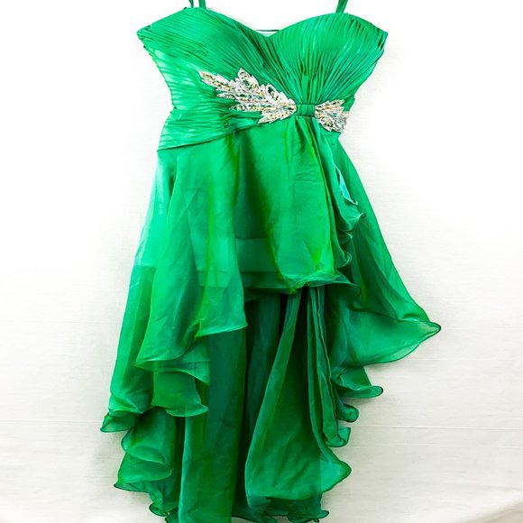 Dresses | Green Vintage Open Back Formal Prom Dress | Poshmark